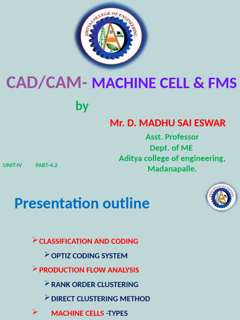4.2.machine Cell & FMS | PDF | Secondary Sector Of The Economy | Engineering