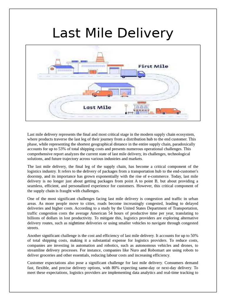 Final Assignment | PDF | Logistics | Automation