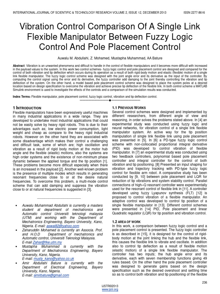 Vibration Control Comparison of A Single | PDF | Control Theory | Resonance
