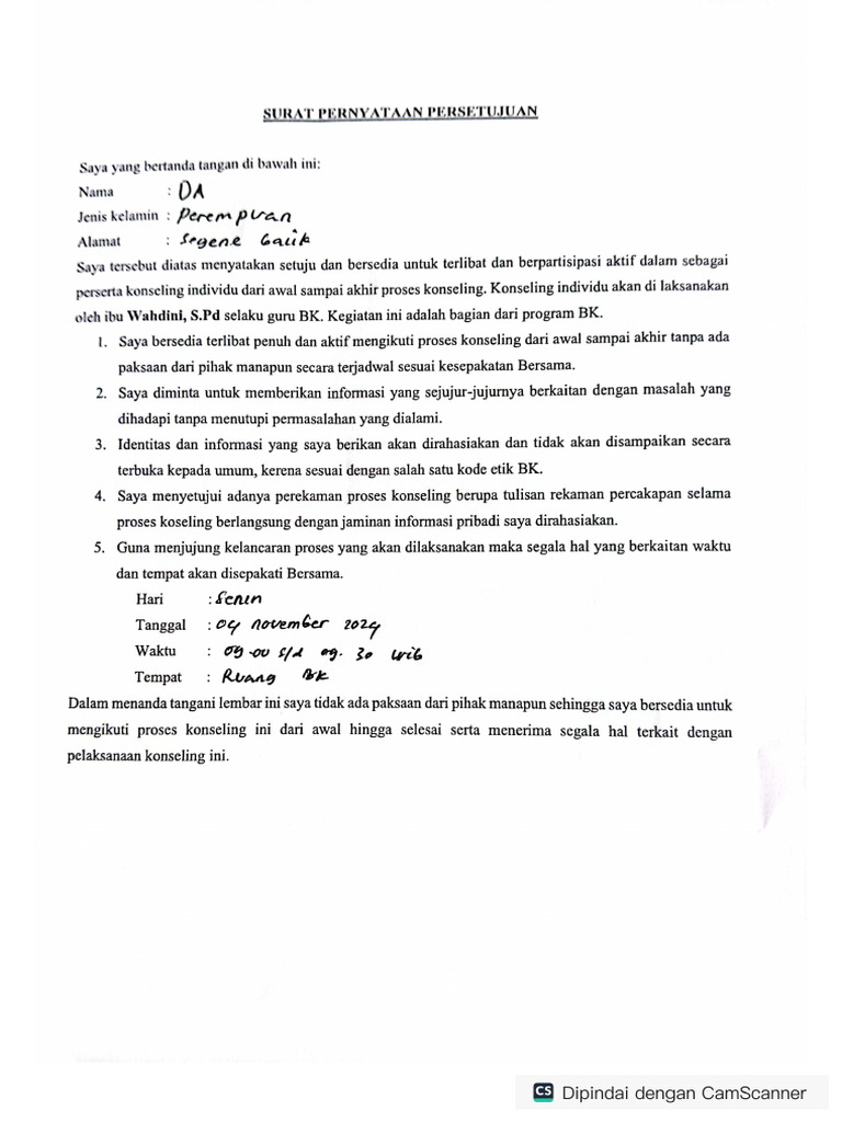 RPL Konseling Individual 3 | PDF