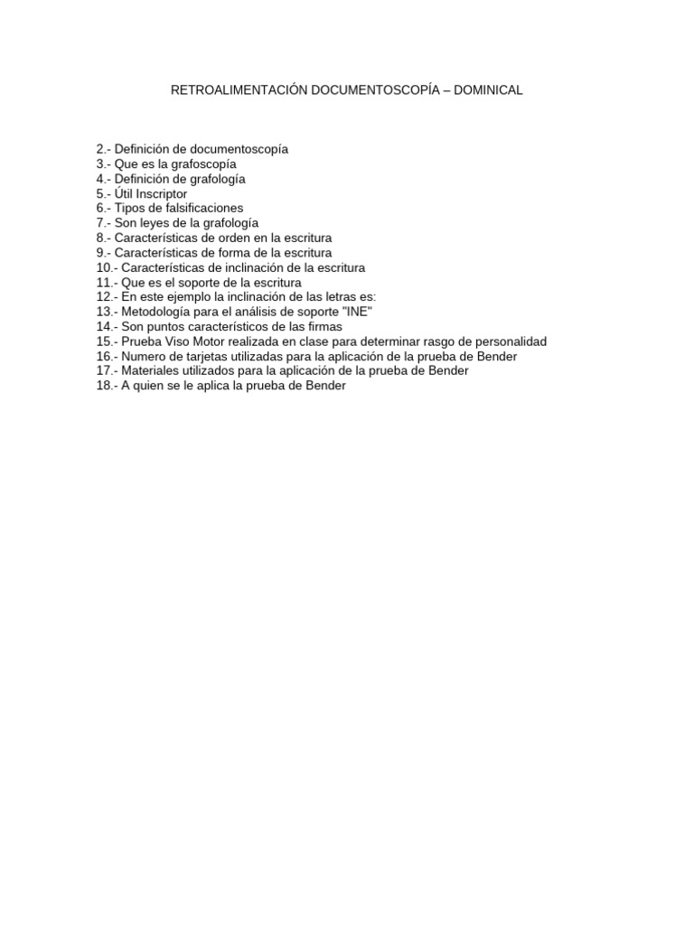 Guía sobre Documentoscopía y Grafología | PDF