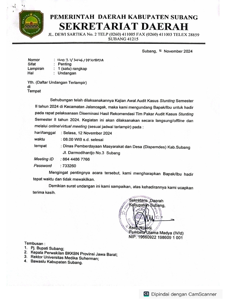 Undangan Diseminasi AKS 2 | PDF