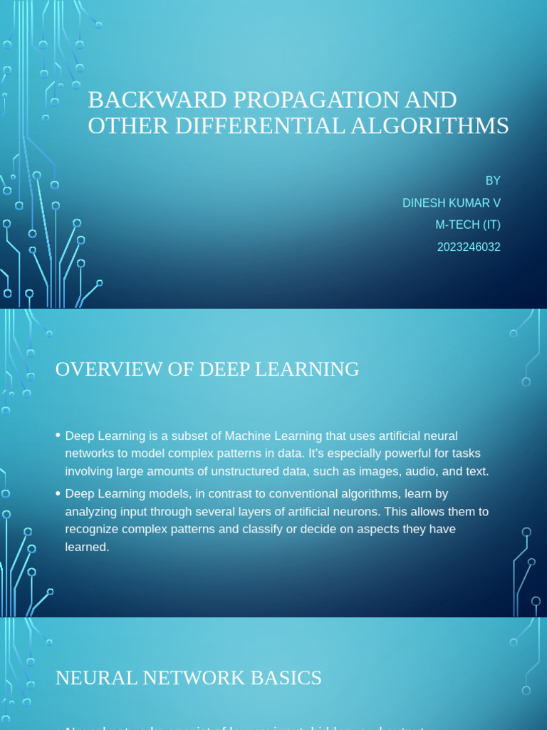 2023246032-Backward Propagation and Other Differential Algorithms | PDF | Artificial Neural ...
