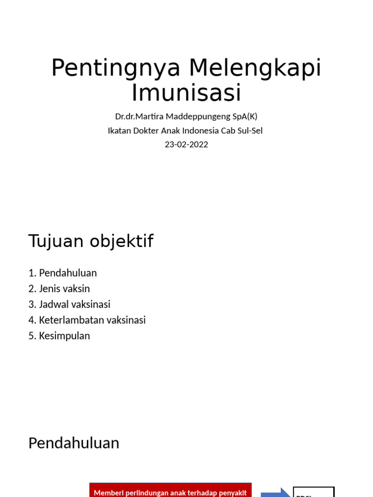 Pentingnya Melengkapi Imunisasi | PDF