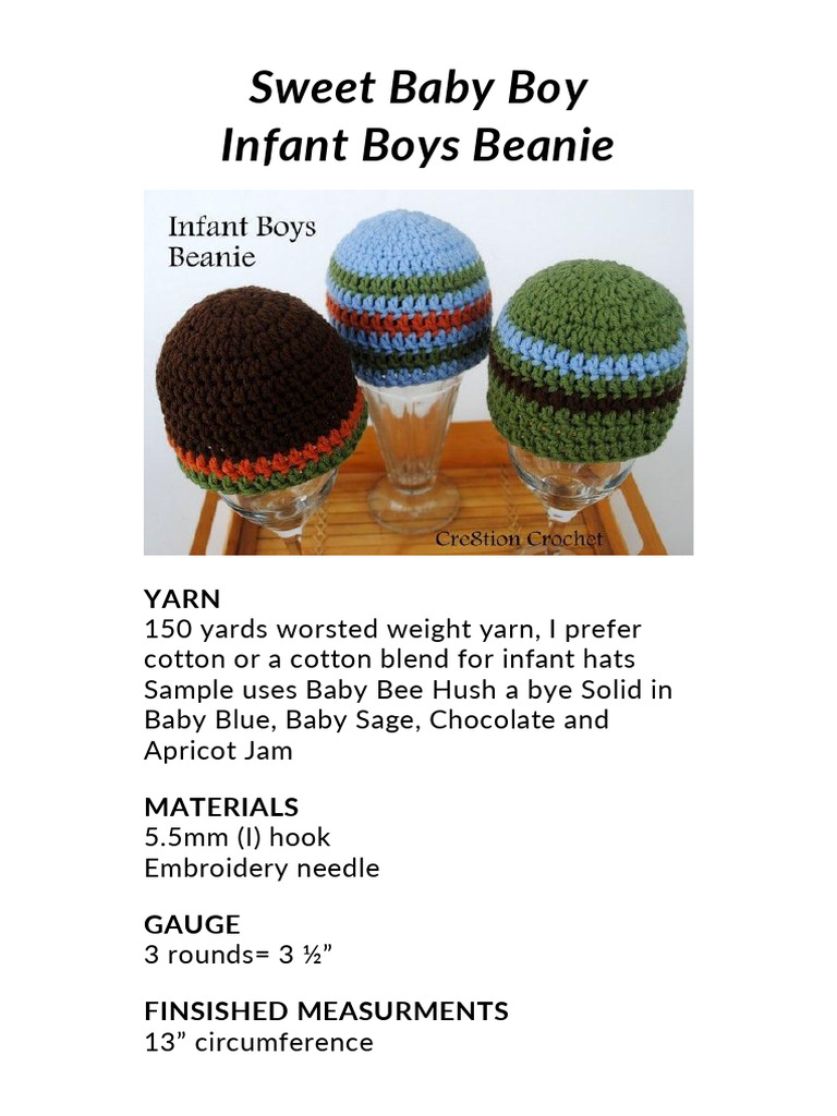Sweet Baby Boy | PDF | Crochet | Yarn