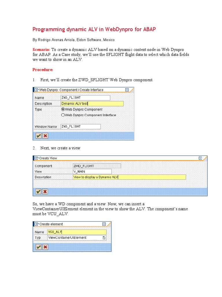 Programming Dynamic ALV in WebDynpro For ABAP | PDF | Software Development | Computer Data