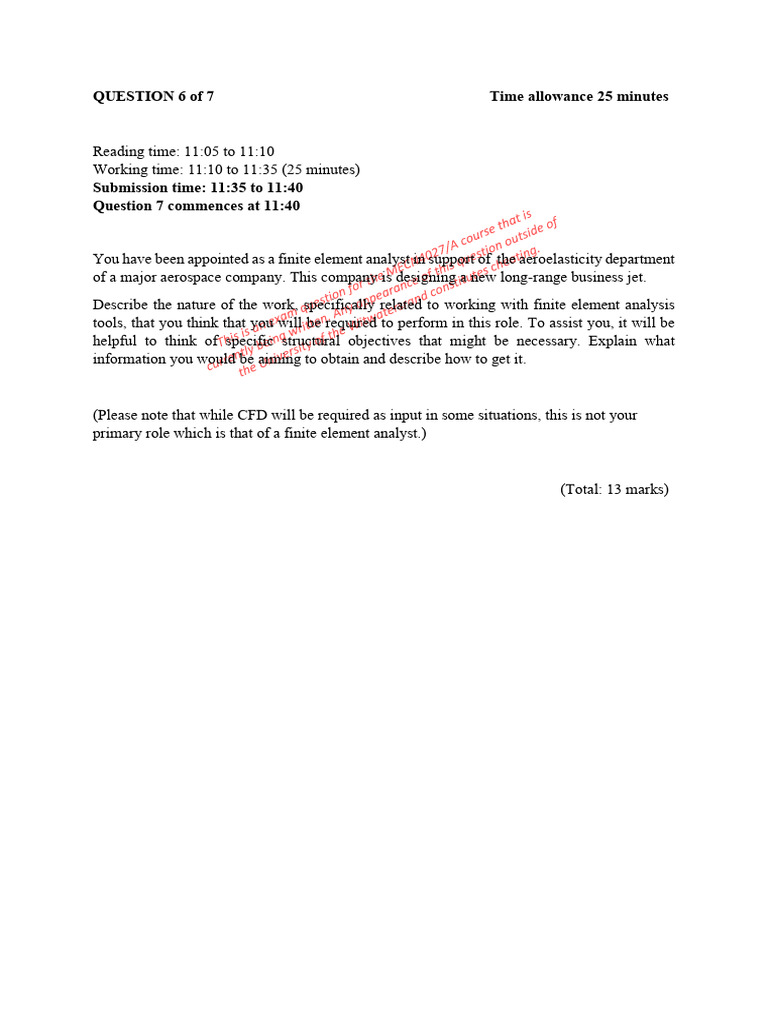 Question 6 of 7 Time Allowance 25 Minutes | PDF
