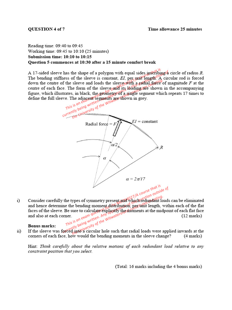 Question 4 of 7 Time Allowance 25 Minutes: R EI F | PDF