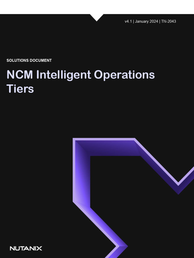 Nutanix Cloud Manager Operations Guide | PDF | Cloud Computing | Virtual Machine