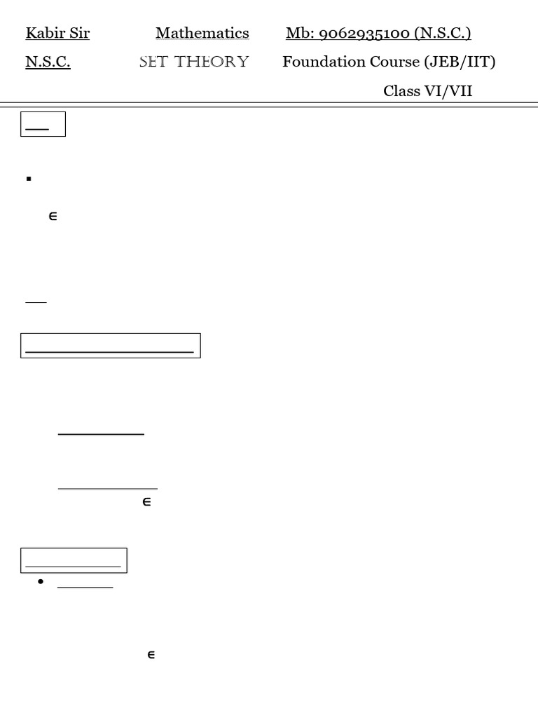 Set Theory | PDF | Mathematics | Mathematical Logic Set Theory | PDF | Mathematics | Mathematical Logic
