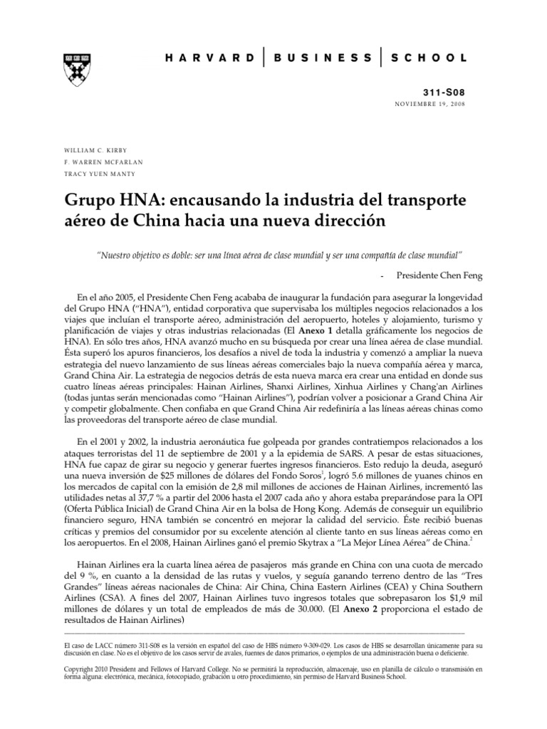 Caso Grupo HNA | PDF | aerolíneas | China
