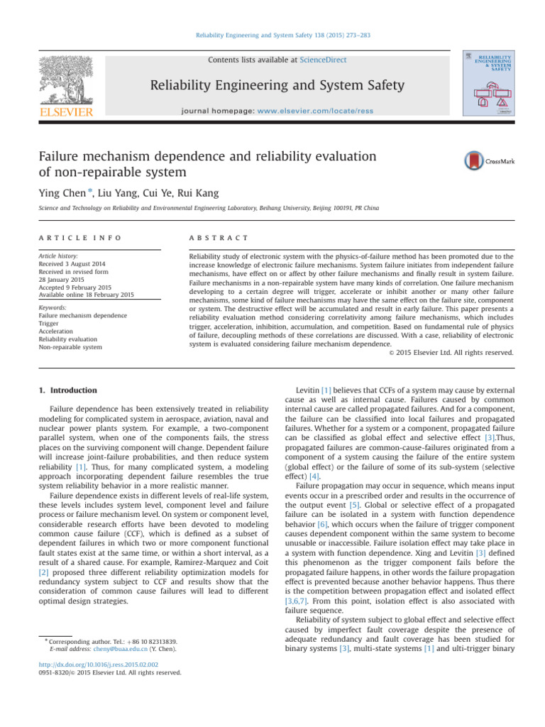 Non-Repairable System Reliability Analysis | PDF | Reliability Engineering | Printed Circuit Board