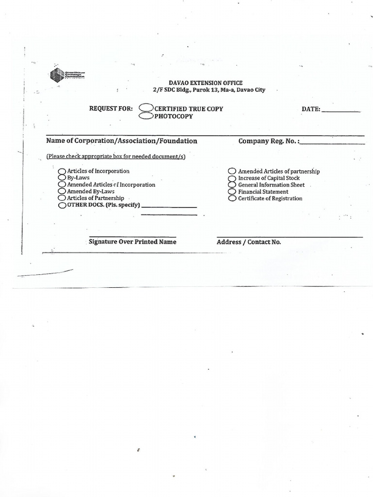 CTC Form | PDF