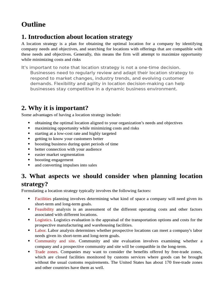 Effective Location Strategy Planning | PDF | Geographic Information ...
