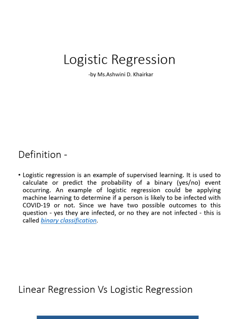 Logistic Regression | PDF