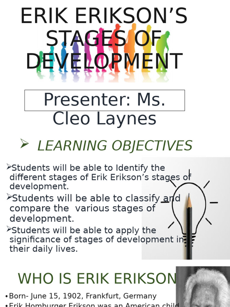 Erik Erikson's Stages of Development - 2 | PDF | Social Psychology ...