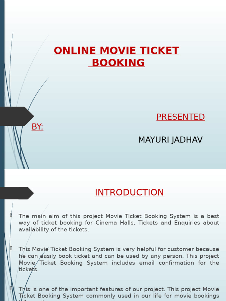 Online Movie Ticket Booking | PDF | Java (Programming Language) | Computing