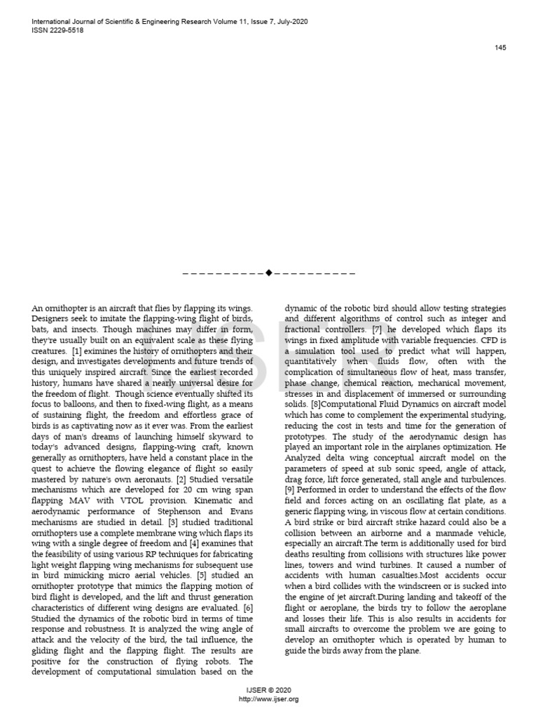Ornithopter Design & Analysis | PDF | Flight | Lift (Force)