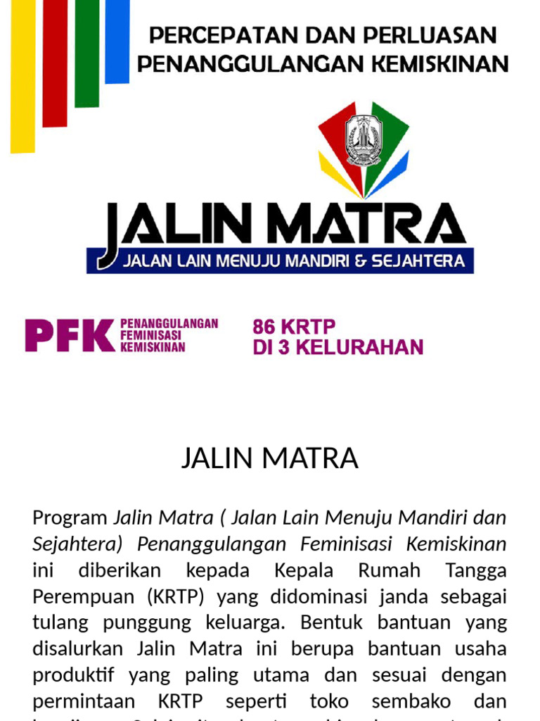 Bahan Presentasi Jalin Matra | PDF