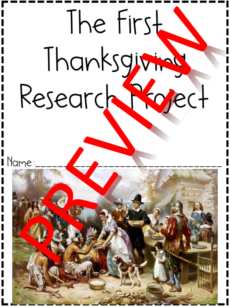 First Thanksgiving Research Project Guide | PDF | Computing