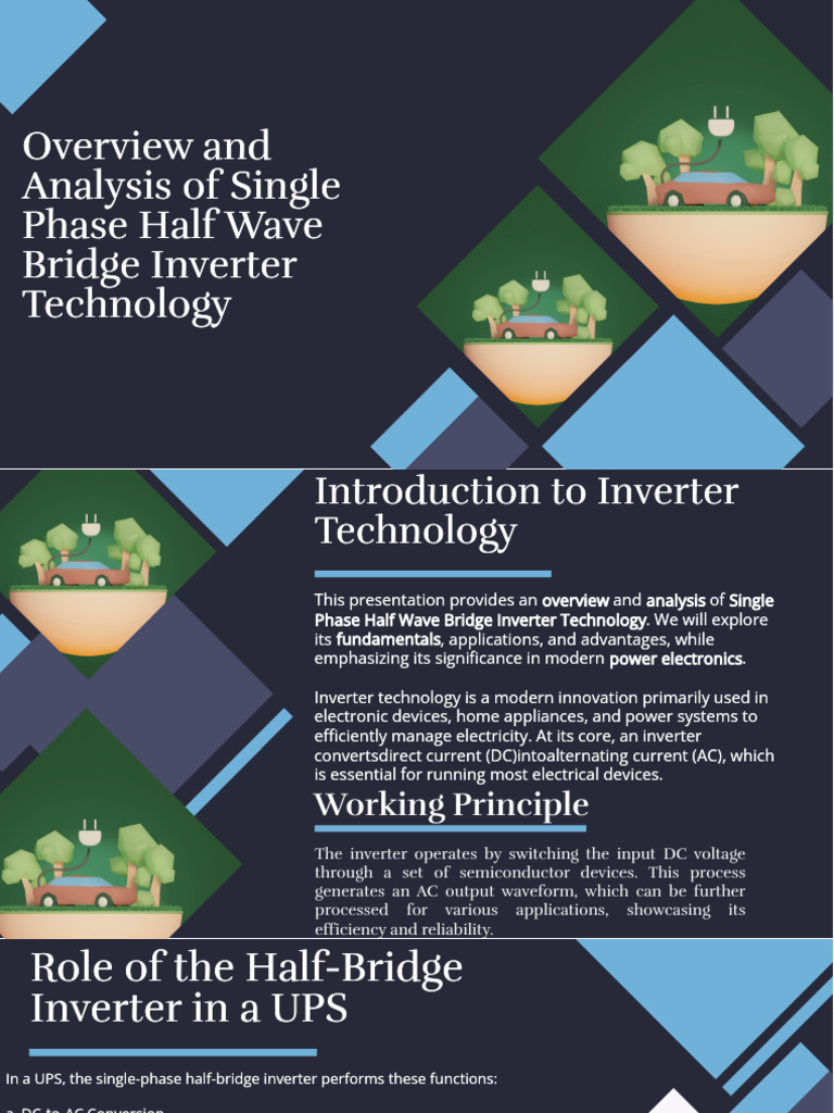Single-Phase Half-Bridge Inverter Analysis | PDF | Power Inverter | Electromagnetism