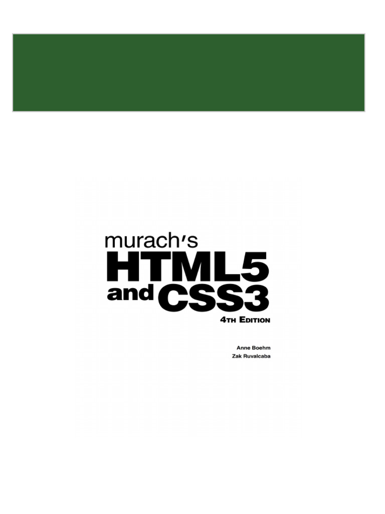 Full download Murach's HTML5 and CSS3 pdf docx | PDF | Project Gutenberg | Copyright