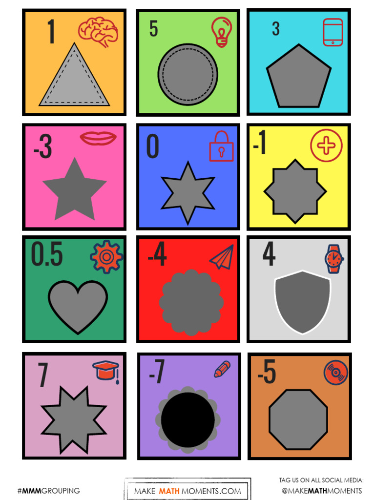 Grouping Cards WithEquations Version 2 MMM | PDF