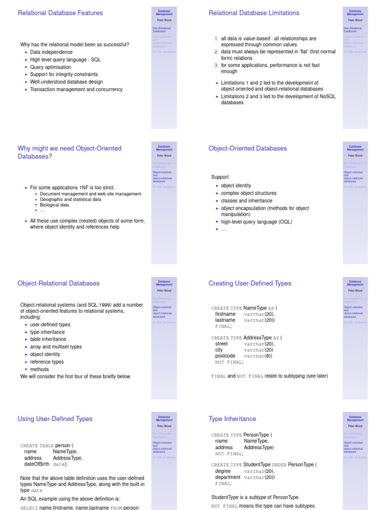 Non Relational For Printing | PDF | No Sql | Databases