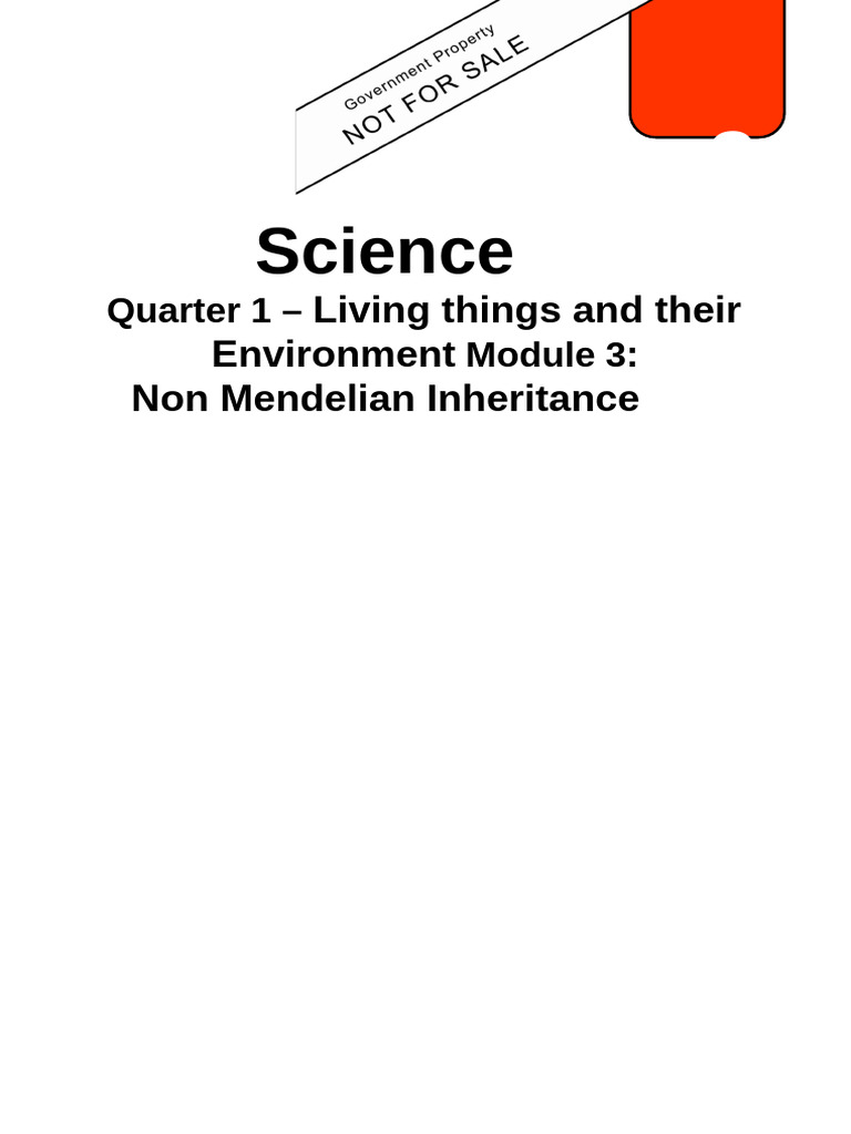 SCIENCE 9 - Q1 - W3 - Mod3 - ADM | PDF | Dominance (Genetics) | Allele
