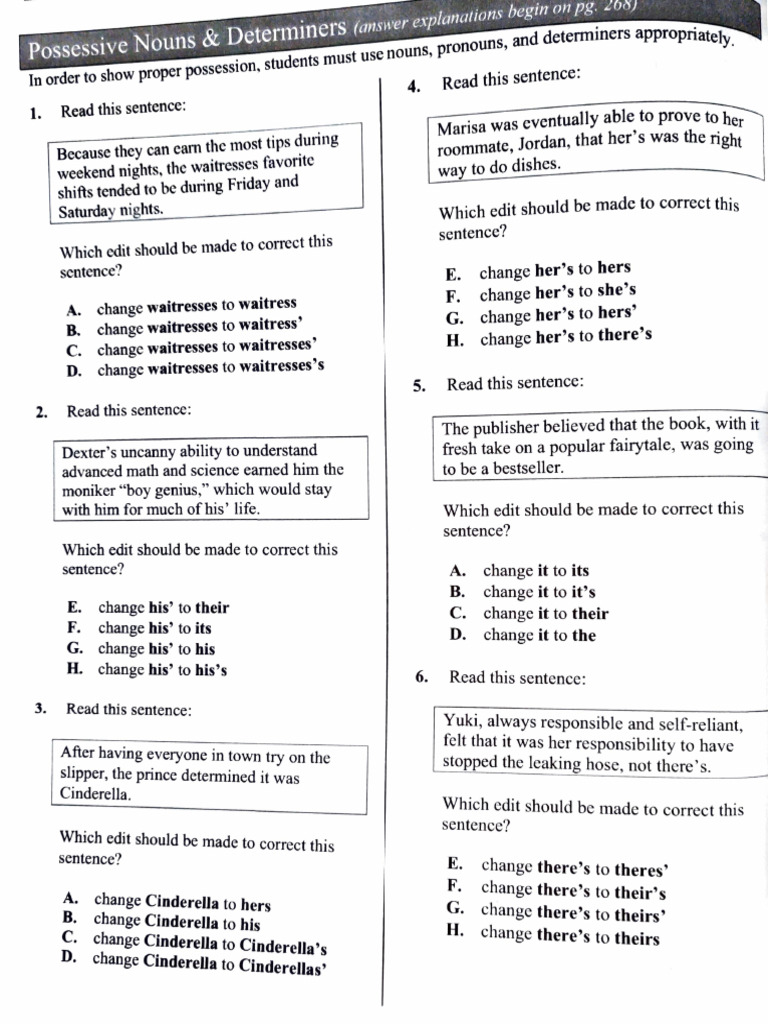 1 - Possessive Nouns - Determiners | PDF | Cinderella | Linguistic Typology