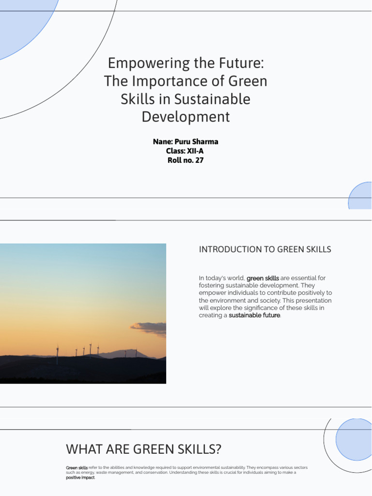 Slidesgo Empowering the Future the Importance of Green Skills in ...