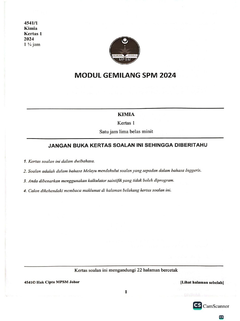 4541-1 MPSM Johor Modul Gemilang | PDF