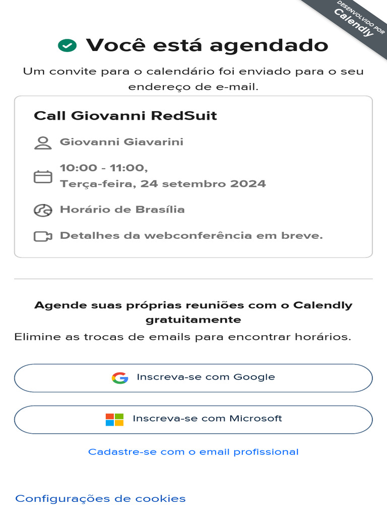 Confirmado - Calendly | PDF