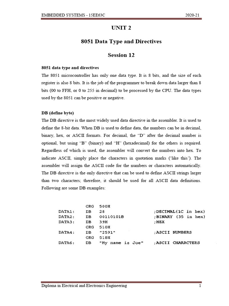 EEE 15EE63C U2 S12 Sy | PDF | Assembly Language | Office Equipment