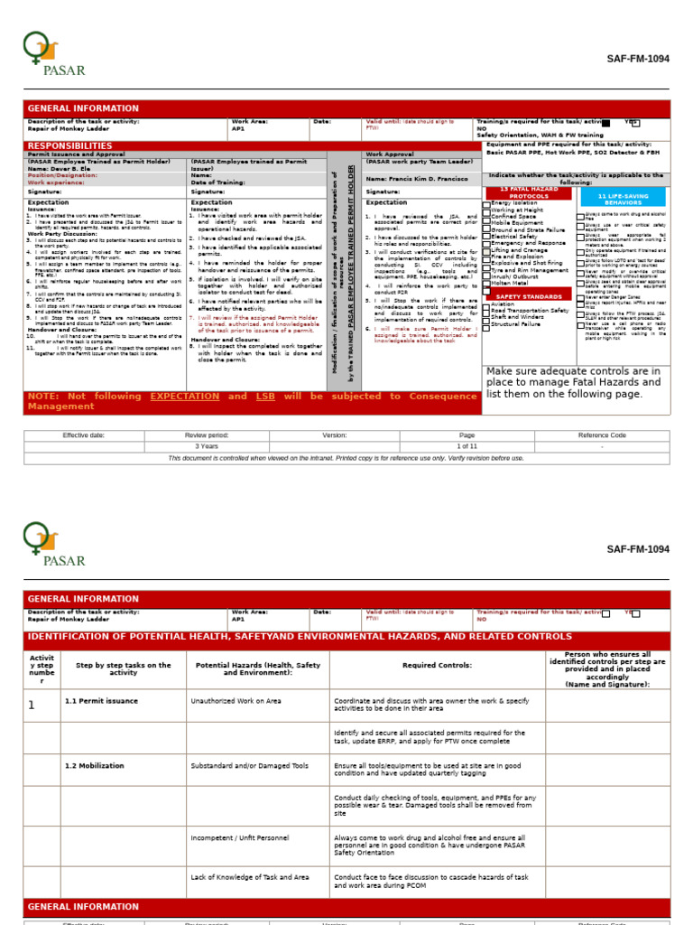 Hot Works | PDF | Safety | Occupational Safety And Health