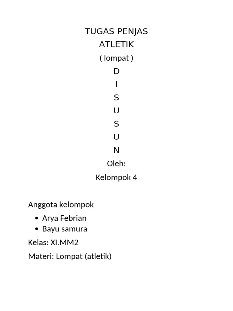 Panduan Teknik Lompat Jauh Atletik | PDF