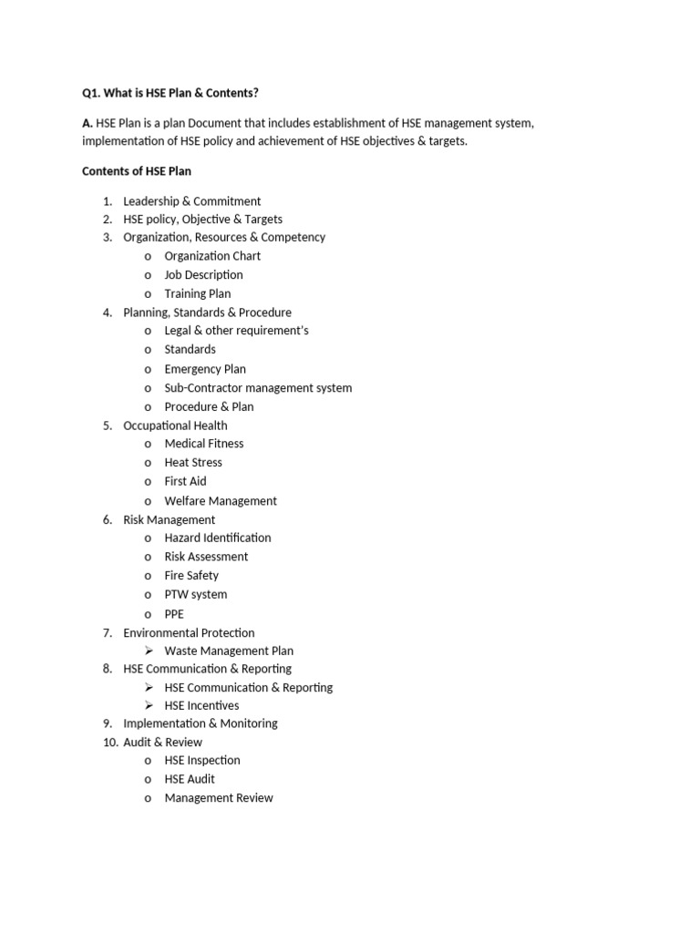 ANOC Interview Answer Questions | PDF | Scaffolding | Safety