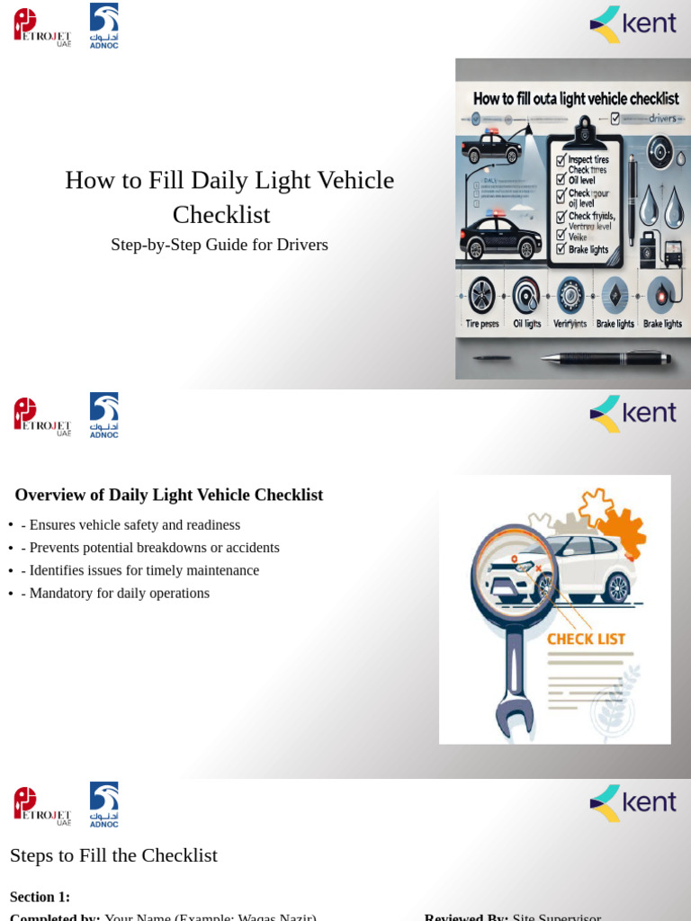How To Fill Daily Checklist | PDF