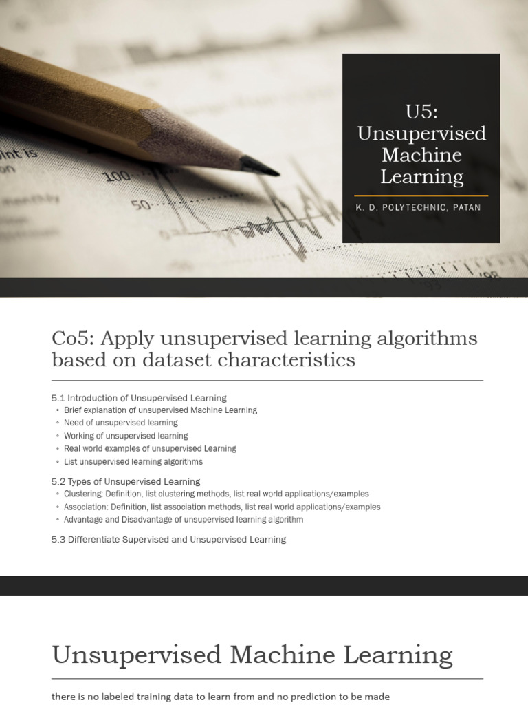 U5 Unsupervised Learning | PDF | Machine Learning | Cluster Analysis
