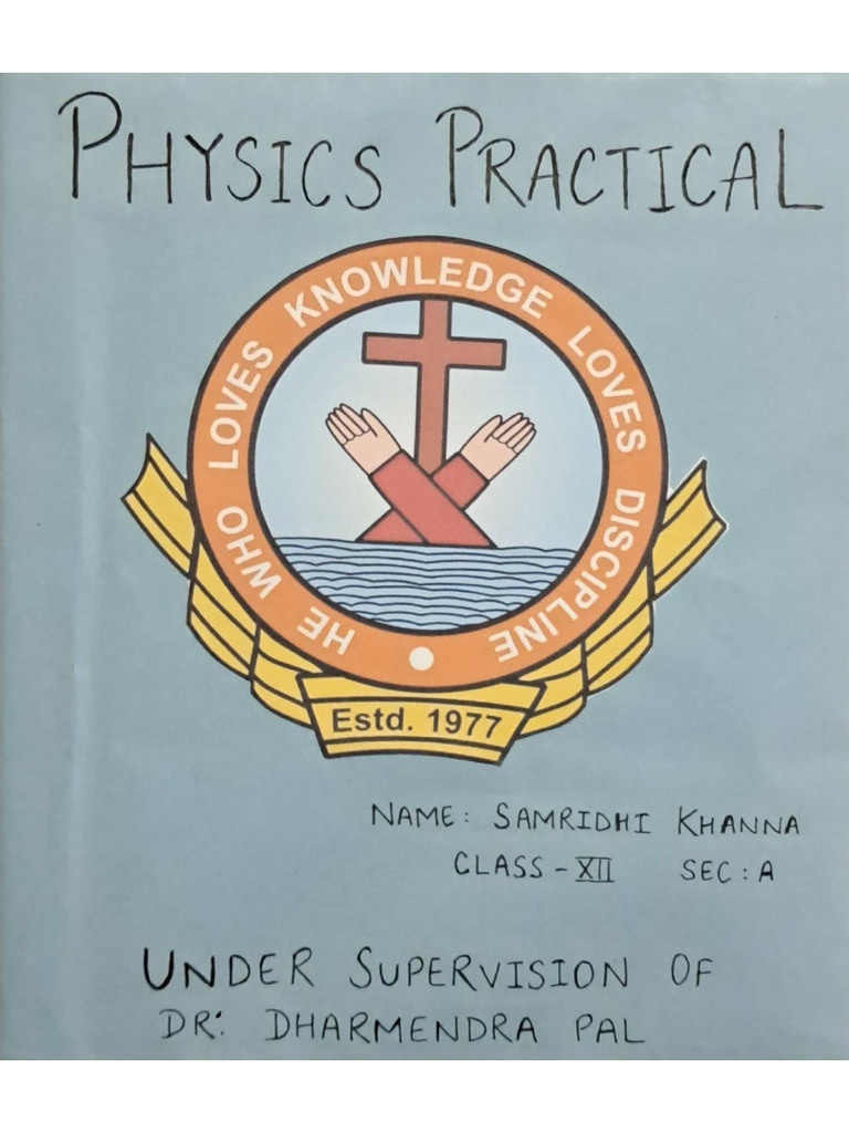 Physics Practical File 2024 2025 | PDF