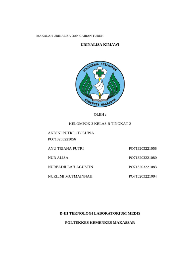 Urinalisa Kimiawi: Panduan Lengkap | PDF
