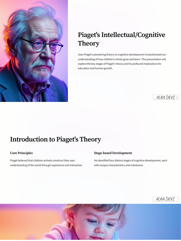 Piagets IntellectualCognitive Theory | PDF | Cognitive Development ...