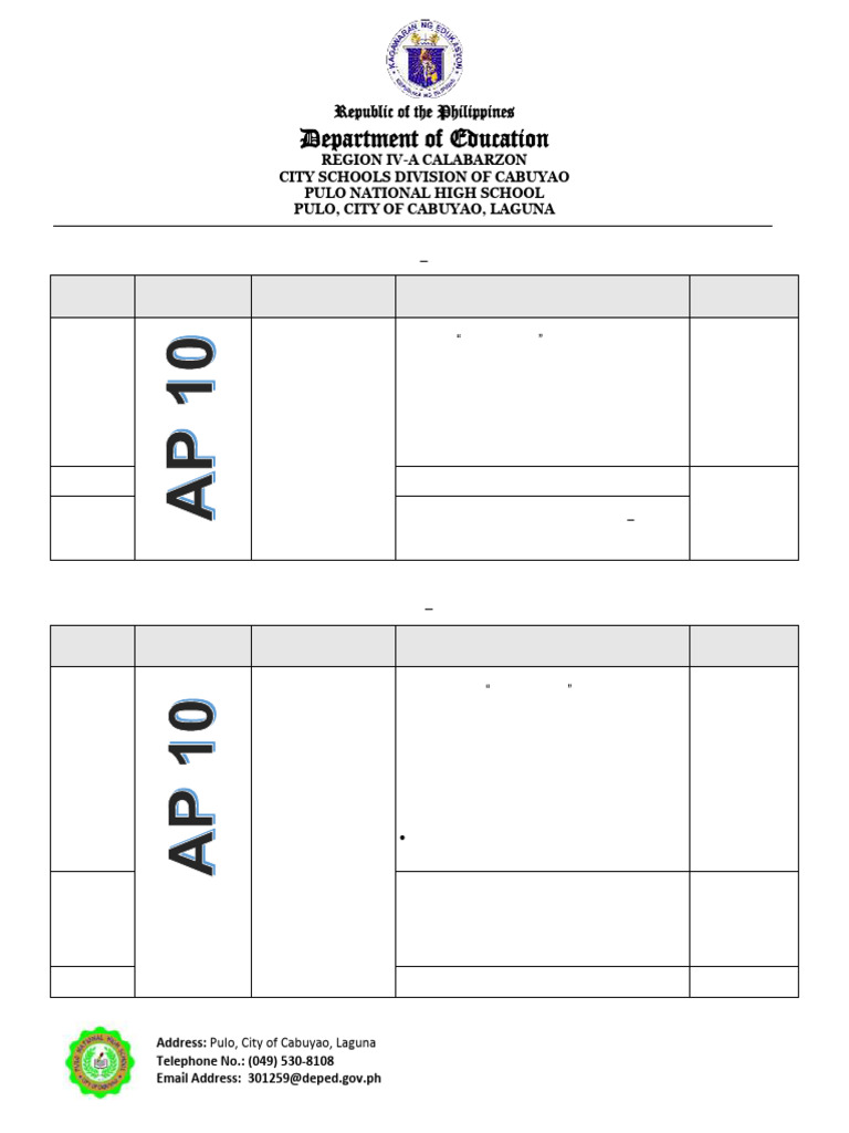 Q1 Wk5 6 AP10 WHLP 2021 2022 ODL | PDF