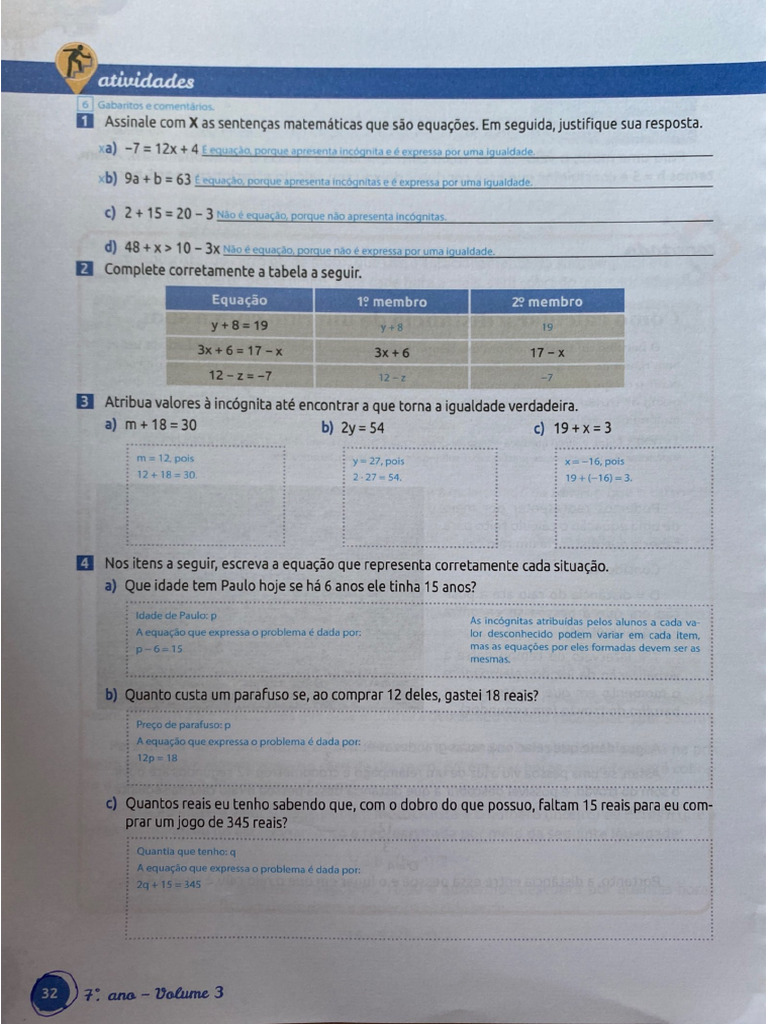 701 Matemática Semana 33 Atividade 04 | PDF