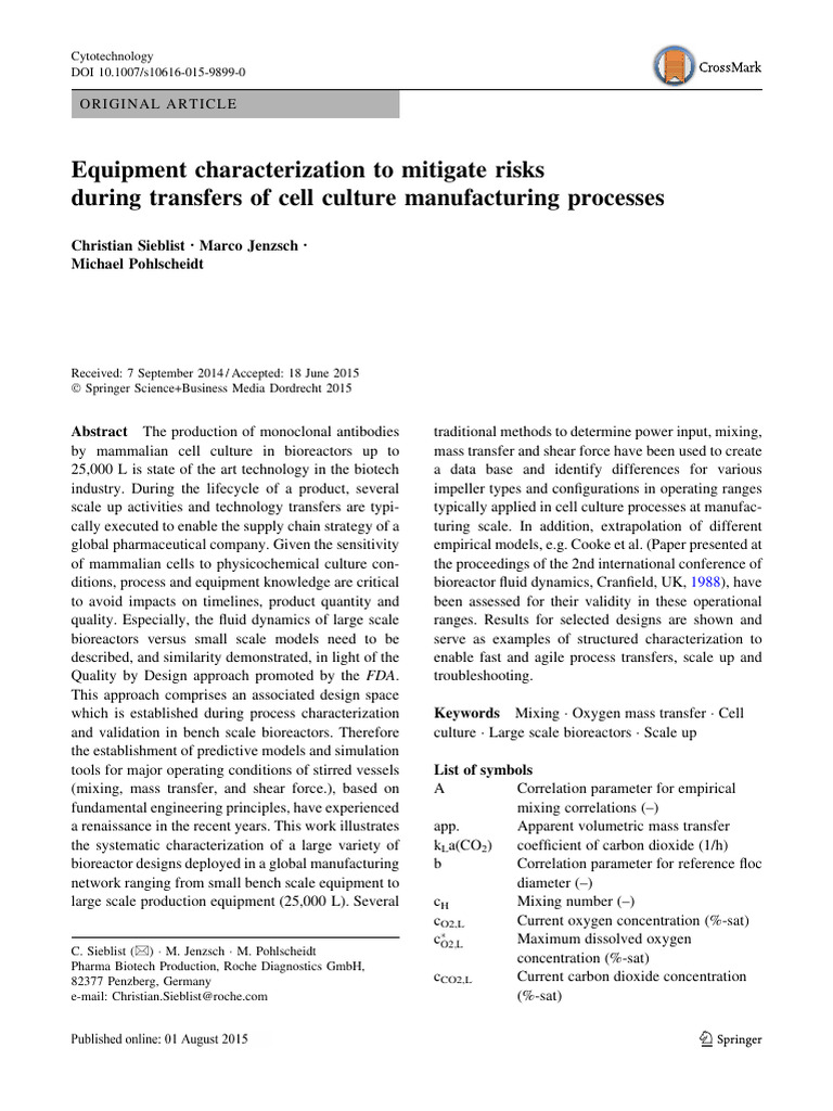 Equipment Characterization to Mitigate Risks | PDF | Carbon Dioxide | Turbulence