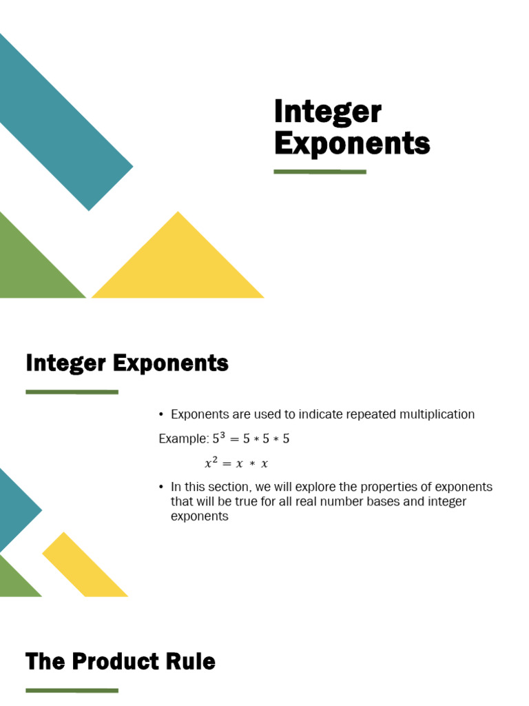 Understanding Integer Exponents and Polynomials | PDF | Polynomial ...