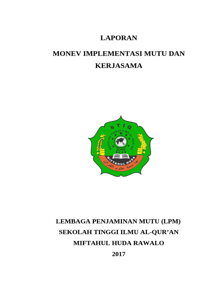 4. Laporan Monev Implementasi Mutu dan Kerjasama | PDF