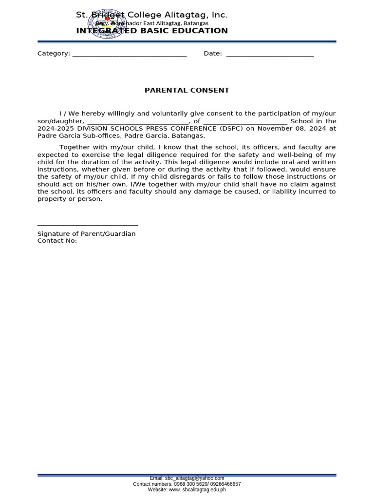 Consent Form DSPC | PDF