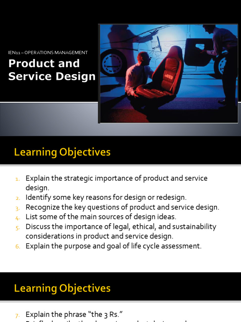 4 Product and Service Design Part 1 and 2 | PDF | Life Cycle Assessment ...