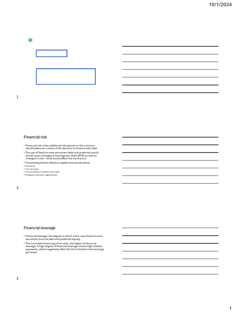 Chapter 5 Part 2 | PDF | Leverage (Finance) | Equity (Finance)
